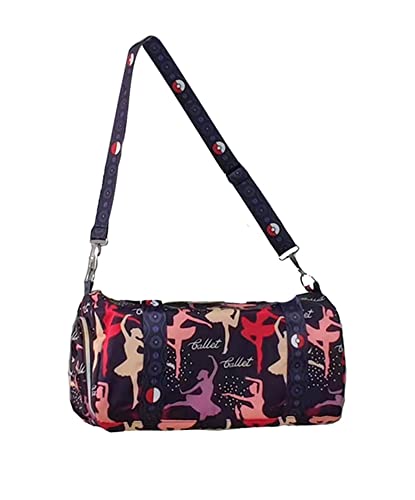 Girl's Ballet Dance Sports Gym Duffel Bag Small Weekender Ovenight Travel Carry On Tote