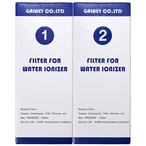 Replacement Filters for Crewelter 9 Alkaline Water Ionizer Set of 2 Filters