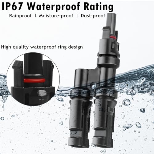 LINKPAL Branch Connectors Connectors Y Connector in Pair MMF+FFM for Parallel Connection Between Solar Panels … (1 Pair)
