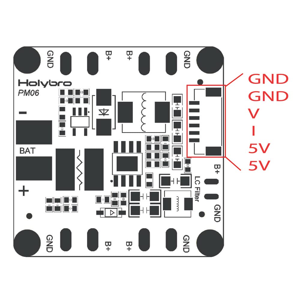 Holybro PM06 V2.0 Micro Power Module - 10S w/UBEC Vl Sensor
