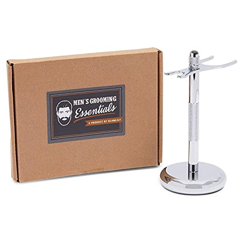 Glamlily Shaving Razor Stand for Men, Bathroom Storage (1.5 x 1.5 x 6.2 in)