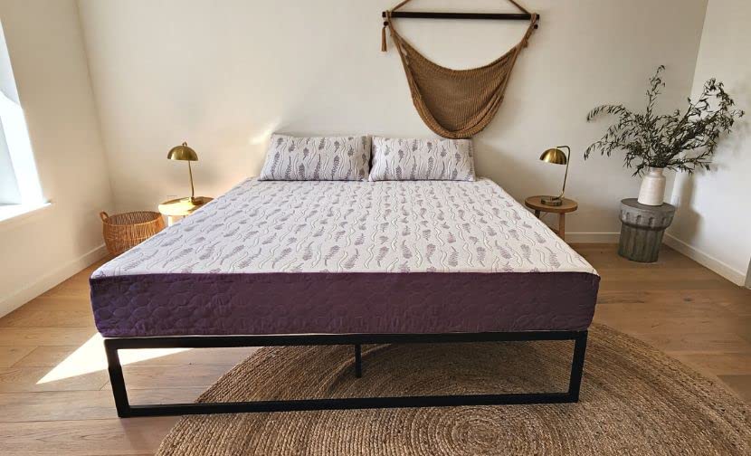 Sleep Touch Lavender Luxury -10inch, Made in USA, Gel-infused Memory Foam Mattress & Pillows, CertiPUR-US Certified, Bed-in-a-Box (Queen)