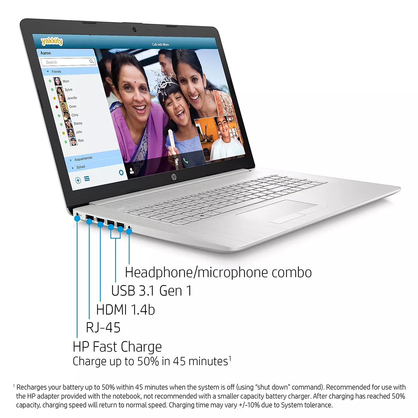 Newest HP 17.3" HD+ Touchscreen Laptop, Intel Quad-Core i5-1035G1 Processor, 32GB Memory, 1TB SSD, DVD-RW, Webcam, Numeric Keypad, WiFi, HDMI, Windows 10, Silver (Renewed)