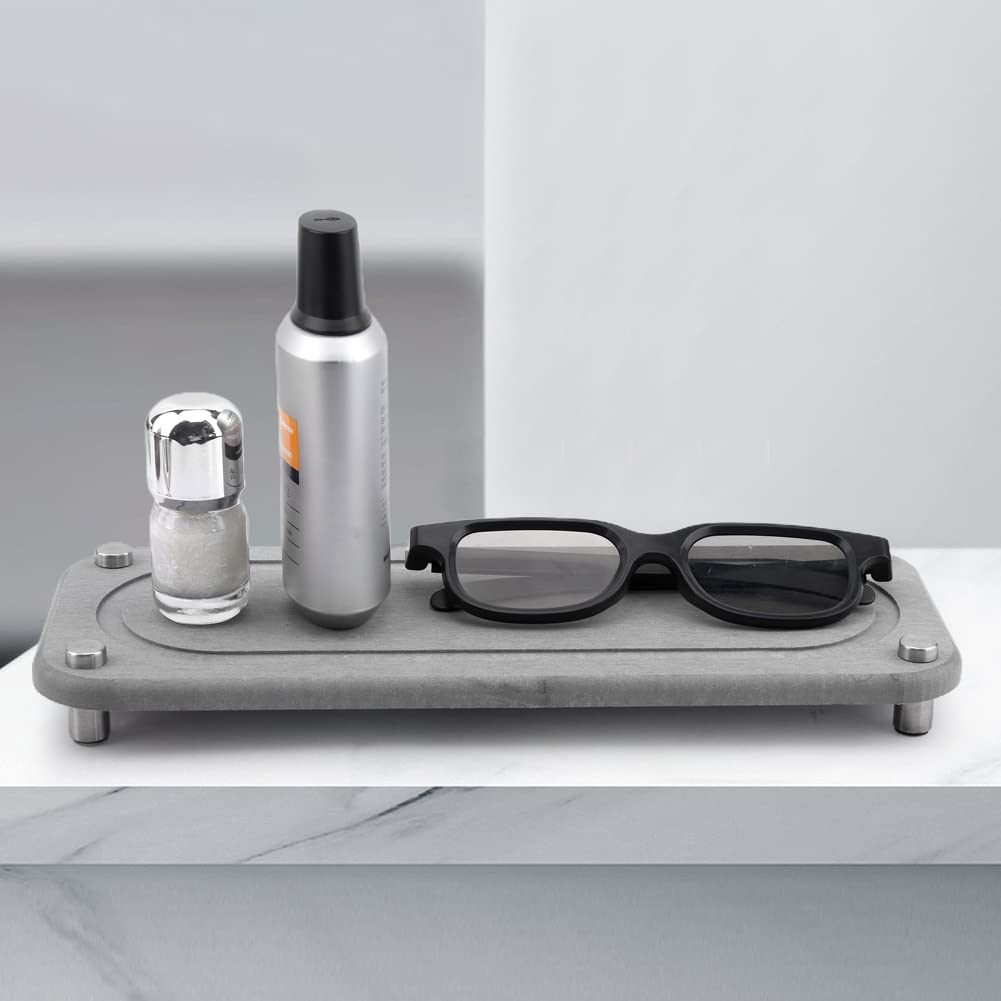 Instant Dry Sink Organizer, Soon Neat Kitchen Sink Caddy with 1 Pcs Square Coaster, Sponge Holder for Kitchen Sink, Sink Organizer for Kitchen Bathroom Countertop(Grey)