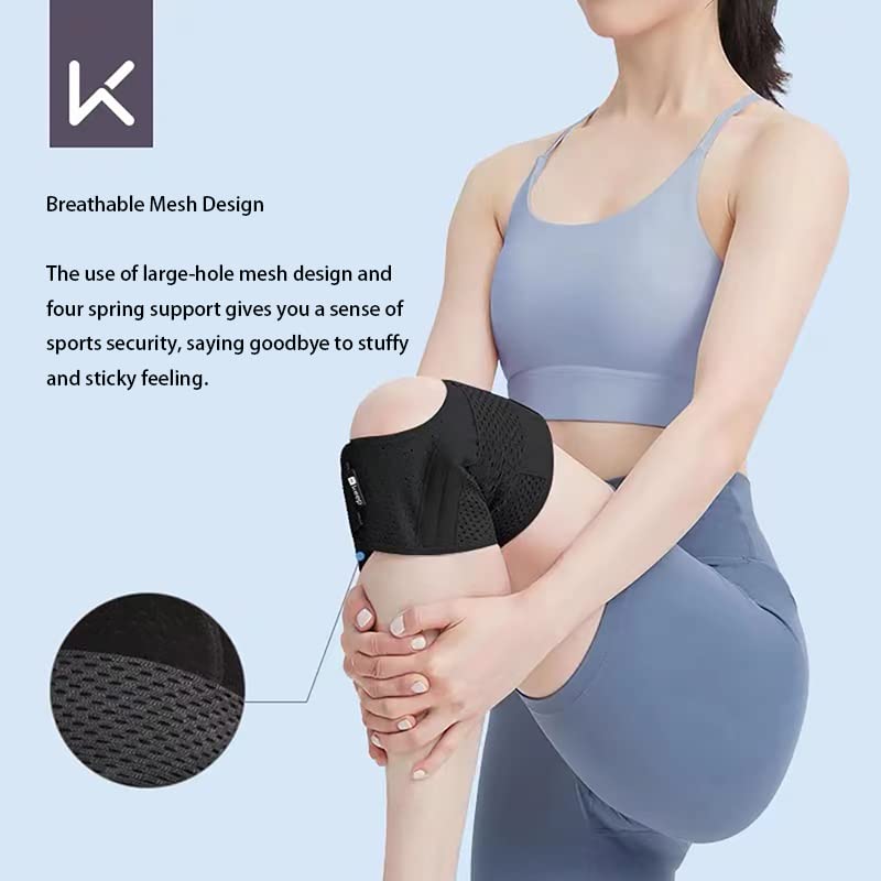 KOKIXEOT Knee Brace with Side Stabilizers for Men and Women, Breathable & Adjustable Knee Support for Meniscal Tear Knee Pain Arthritis Injuries Recovery (Medium)