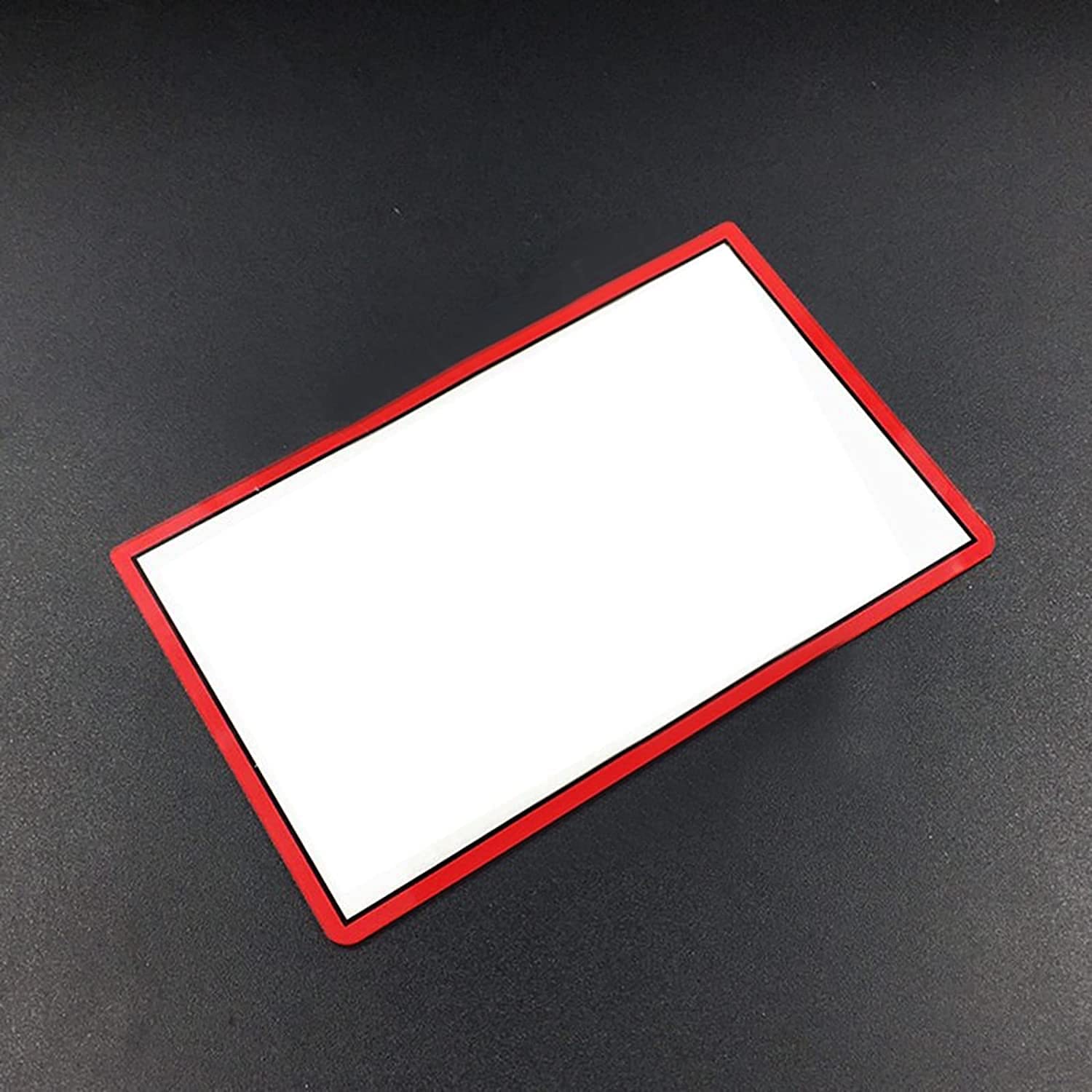 Glass Top Upper Screen Frame Lens Cover LCD Screen Protector with Adhesive for 3DS XL/New 3DS XL LLConsole(Red)
