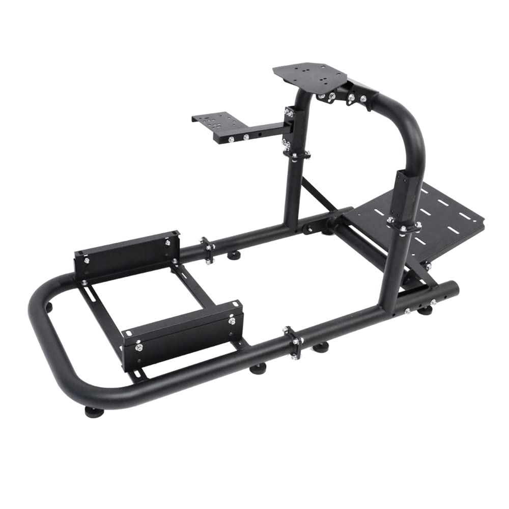 HOTTOBY 50mm thick circular tube G29 Driving Simulator Cockpit, Racing Wheel Stand fits for Logitech G25 G27 G920 Racing Simulator Cockpit,Wheels Pedals and Racing Seat Not Include