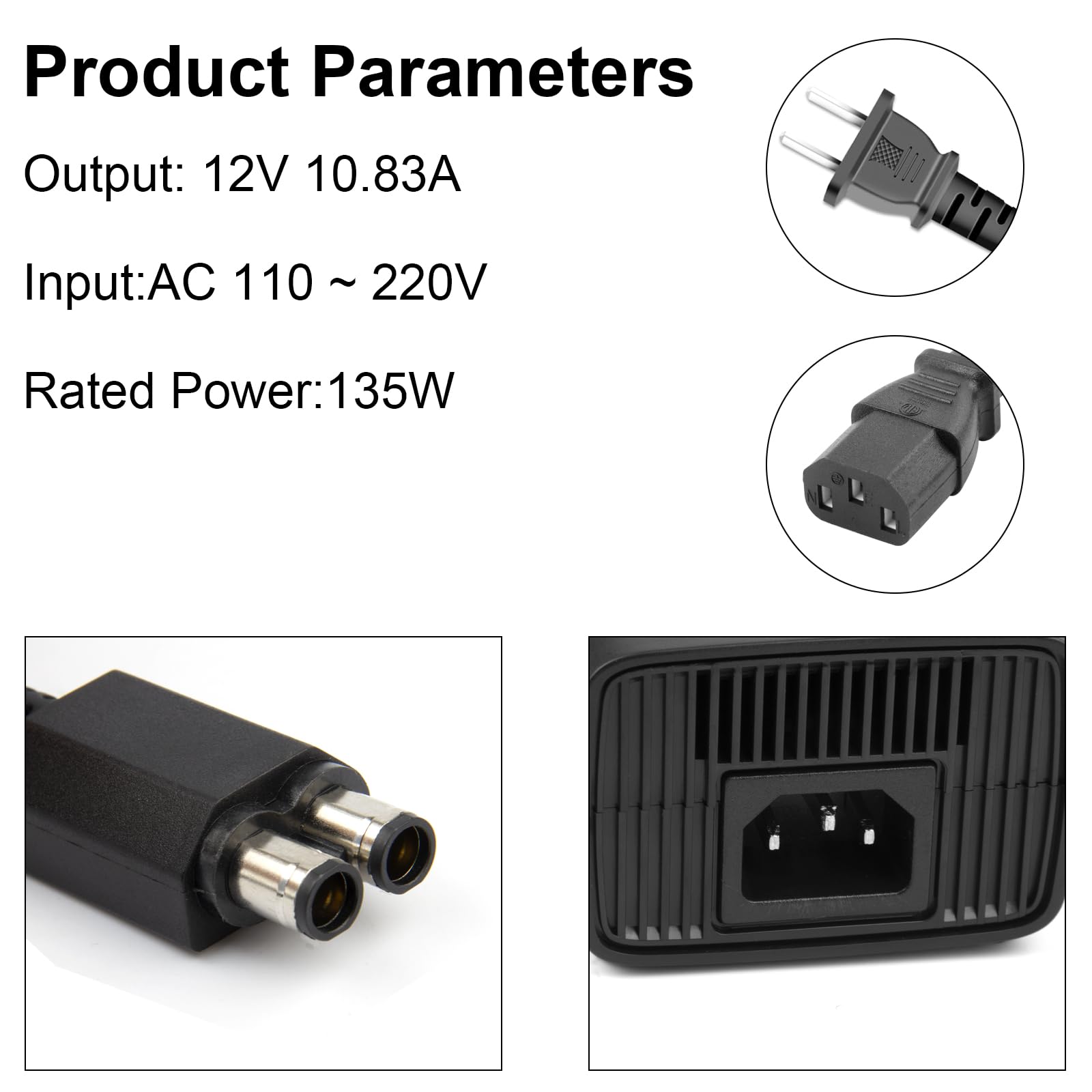 Fancy Buying AC Adapter with Cable for Xbox 360 Slim Power Supply Charger Brick (Black)
