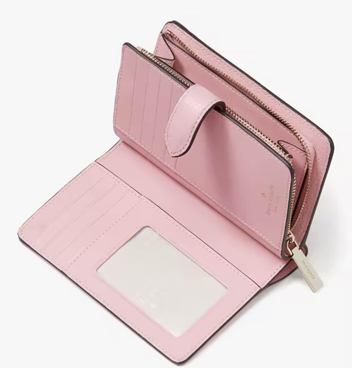 Kate Spade New York Leila Medium Compact Bifold Wallet In Bright Carnation