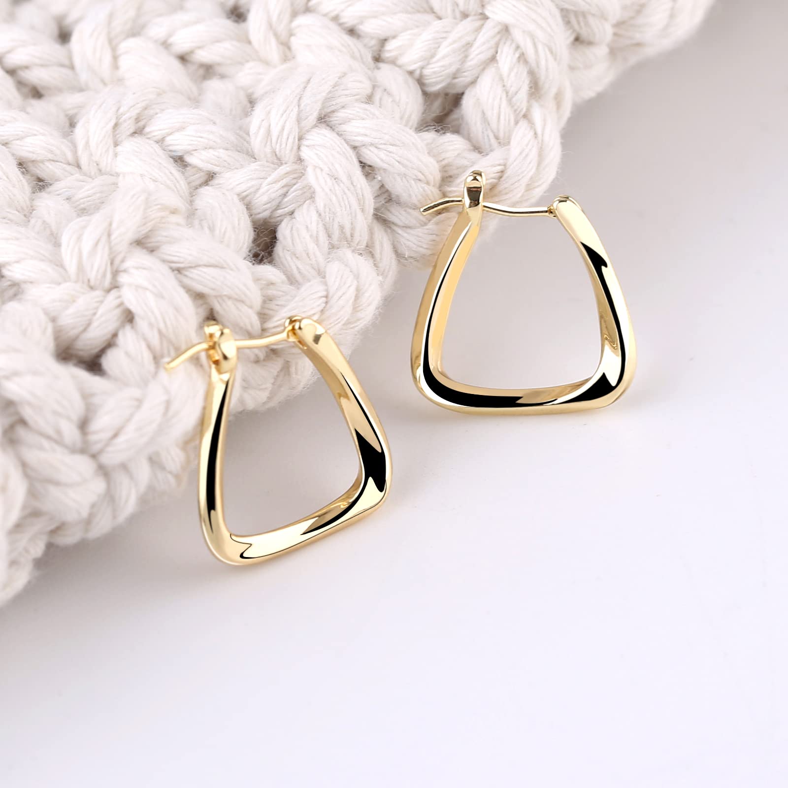 Konikit U-shaped Golden Color Earrings for Women, Golden Earrings for Women