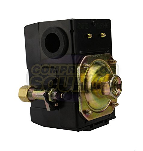 Pressure Switch for Air Compressor 95-125 psi Single Port HEAVY DUTY 26A Replaces HUBBELL FURNAS SQUARE D SIEMENS SEARS DEWALT CRAFTSMAN BLACK MAX JENNY BLACK AND DECKER