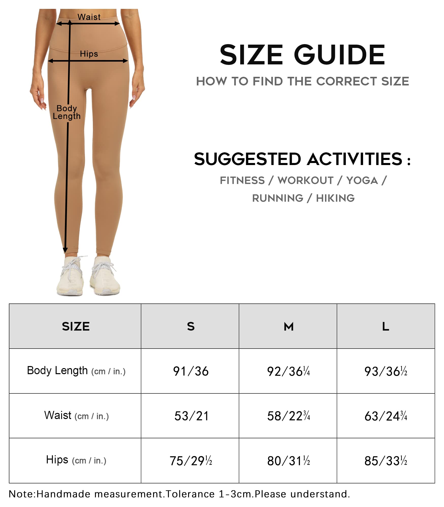 icyzone Women's No Front Seam Thermal Yoga Pants, High Waist Warm Fleece Lined Leggings, Winter Workout Running Tights(Light Camel, Large