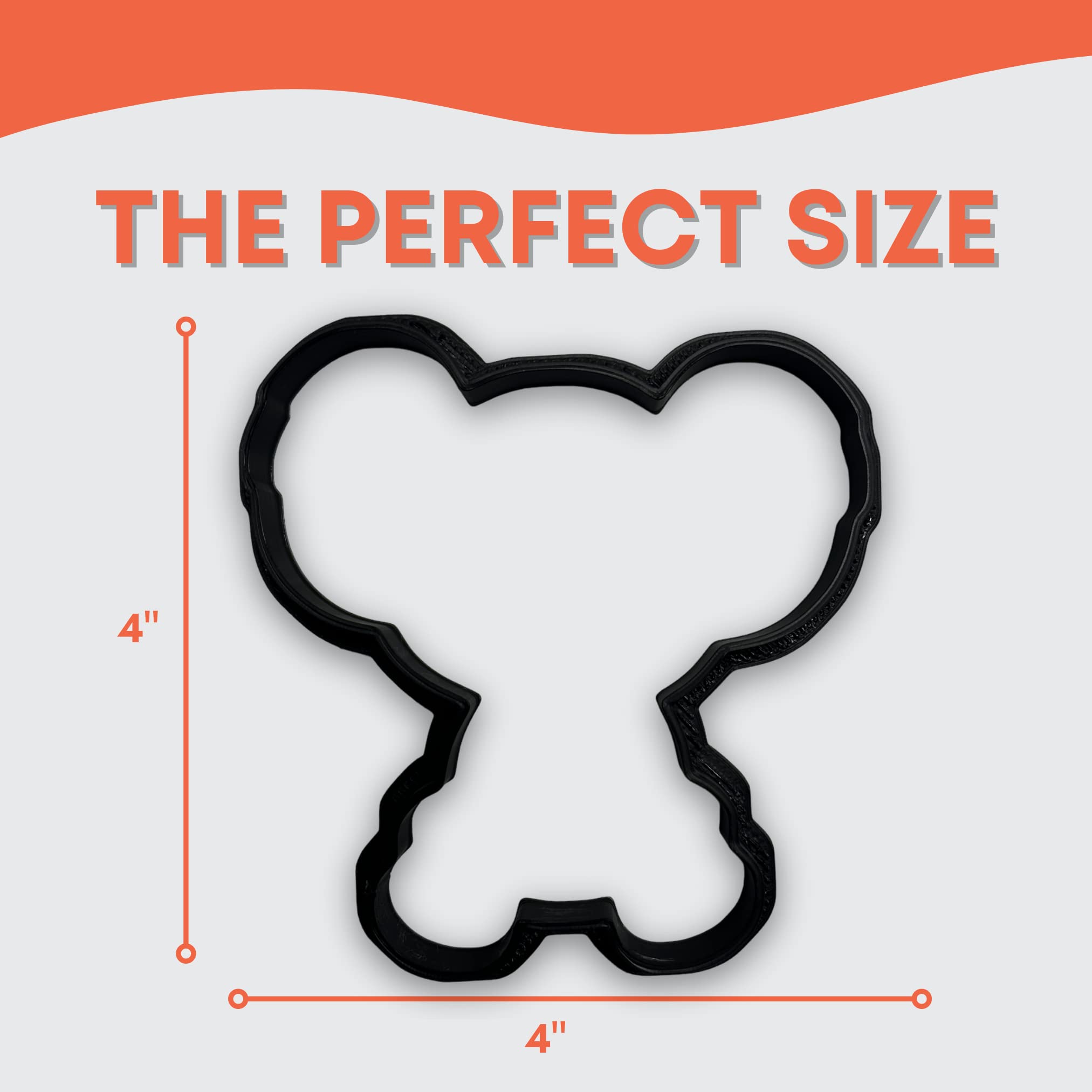 Koala Bear Cookie Cutter, Easy to Push Design, For Baby Shower and Birthday Celebrations (4 inch)