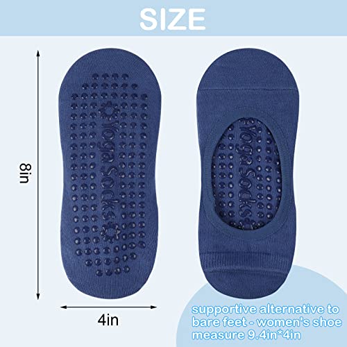 Hicdaw 4 Pairs Yoga Socks Pilates Socks Barre Ballet Socks Non-slip Grip Socks Elastic Workout Socks for Women