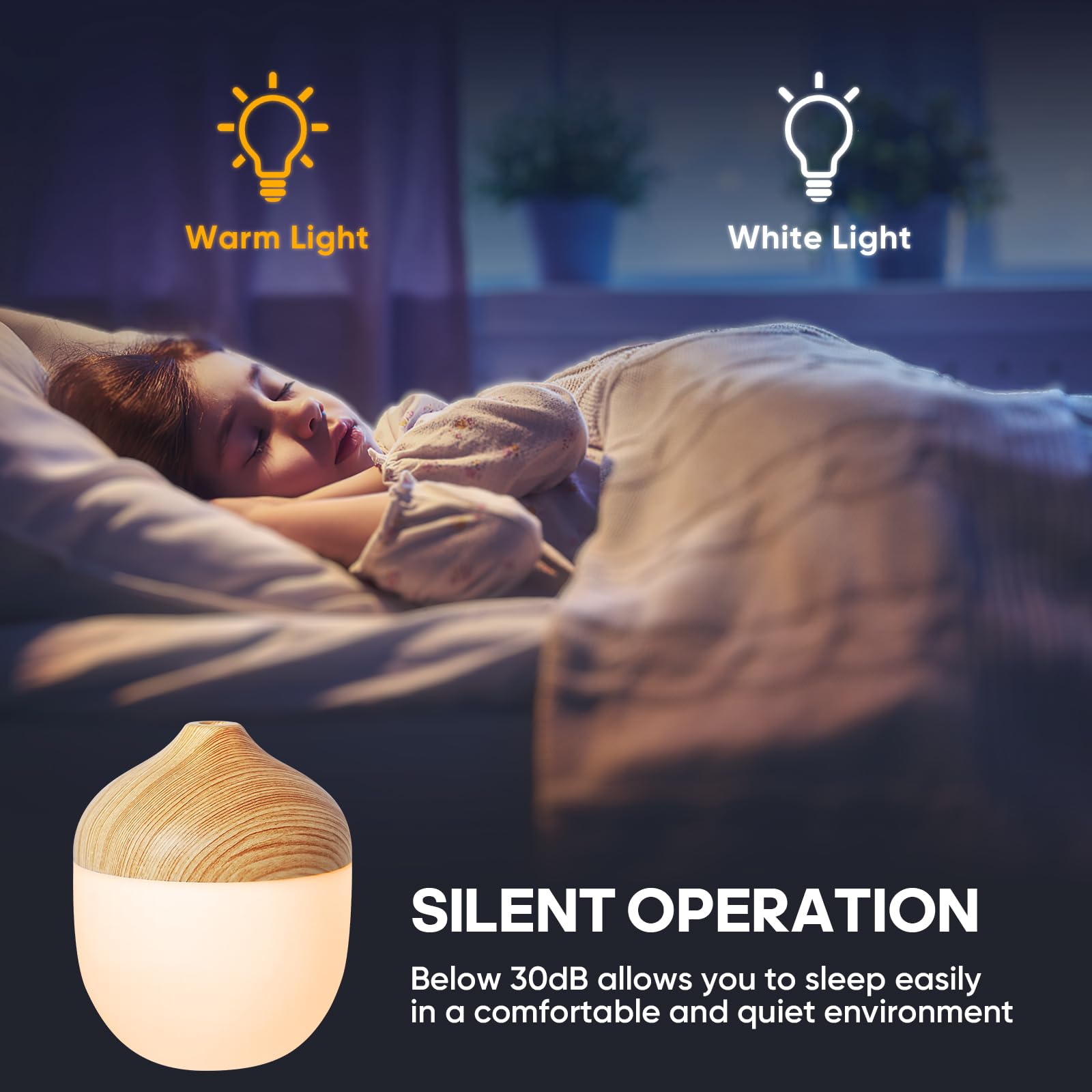 Small Humidifiers For Bedroom - 400ML Mini Desk Personal Humidifier, Portable Cool Mist Humidifiers For Room Baby Travel Plant Office Home, Super Quiet, Easy Clean, C