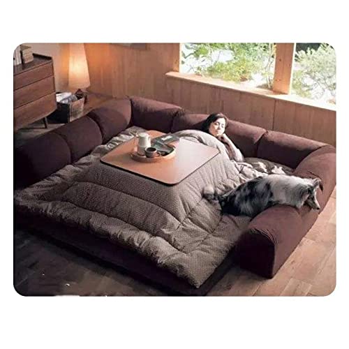 GUABI-CHENCHEN Kotatsu Table Set, Coffee Tables Heating Table, Japanese Tatami Stove, Include Square Futon Table with Heater and Blanket Tatami Heated with Heater, Comforter, Soft Rug CHENCHEN
