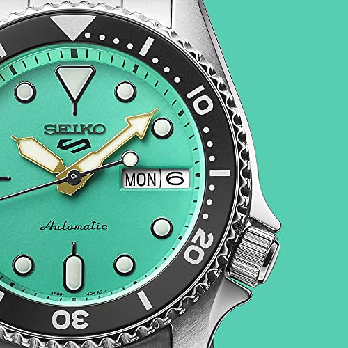 Seiko 5 Sports Gents SKX Midi Automatic Watch SRPK33K1, Teal/Grey