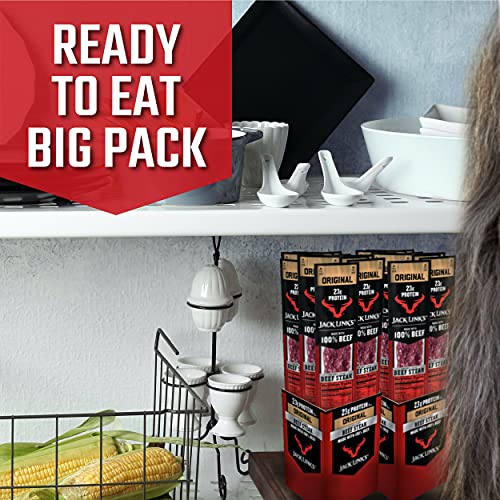 Jack Link’s Premium Cuts Beef Steak, Original, Great Protein Snack with 23g of Protein and 2g of Carbs per Serving, Made with Premium Beef, 2 Ounce (Pack of 12)