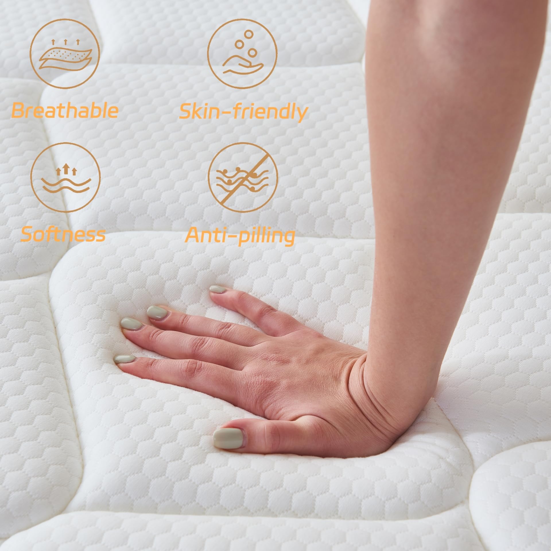 Review King Mattress, 10 Inch King Size Mattress in a Box,Memory Foam Hybrid Mattress,with Individual Pocket Spring for Motion Isolation & Silent Sleep, Pressure Relief,Medium Firmness.