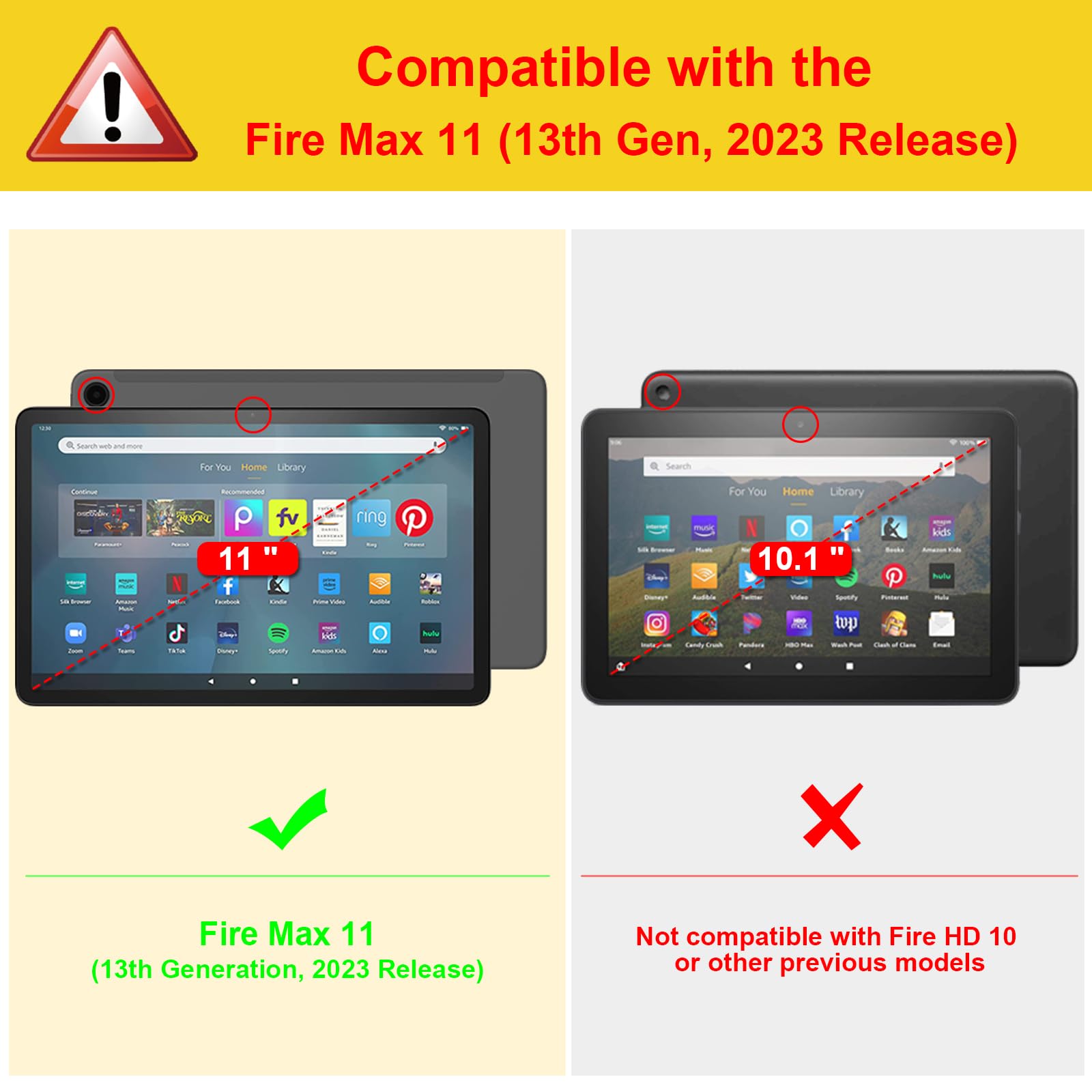Fintie Folio Case for Amazon Fire Max 11 (13th Generation, 2023 Release) - Premium Vegan Leather Slim Fit Folding Stand Cover for Fire 11 Max Tablet with Auto Sleep/Wake, Black
