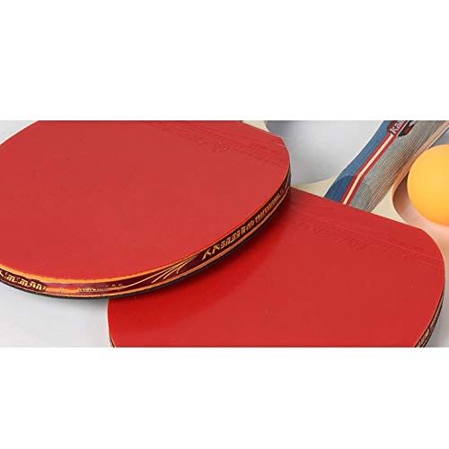 Hewen-Ping Pong Set Horizontal Grip Table Tennis Racket Pingpong Paddle Ping Pong Bat Set with 2 Rackets, 3 Balls Table Tennis Bat