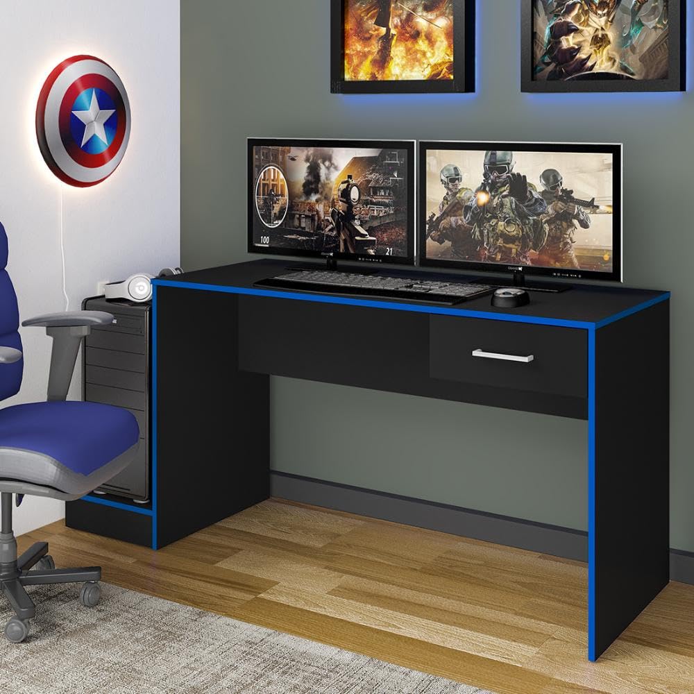 Game Table Online Gamer Color Black/Blue - Artely
