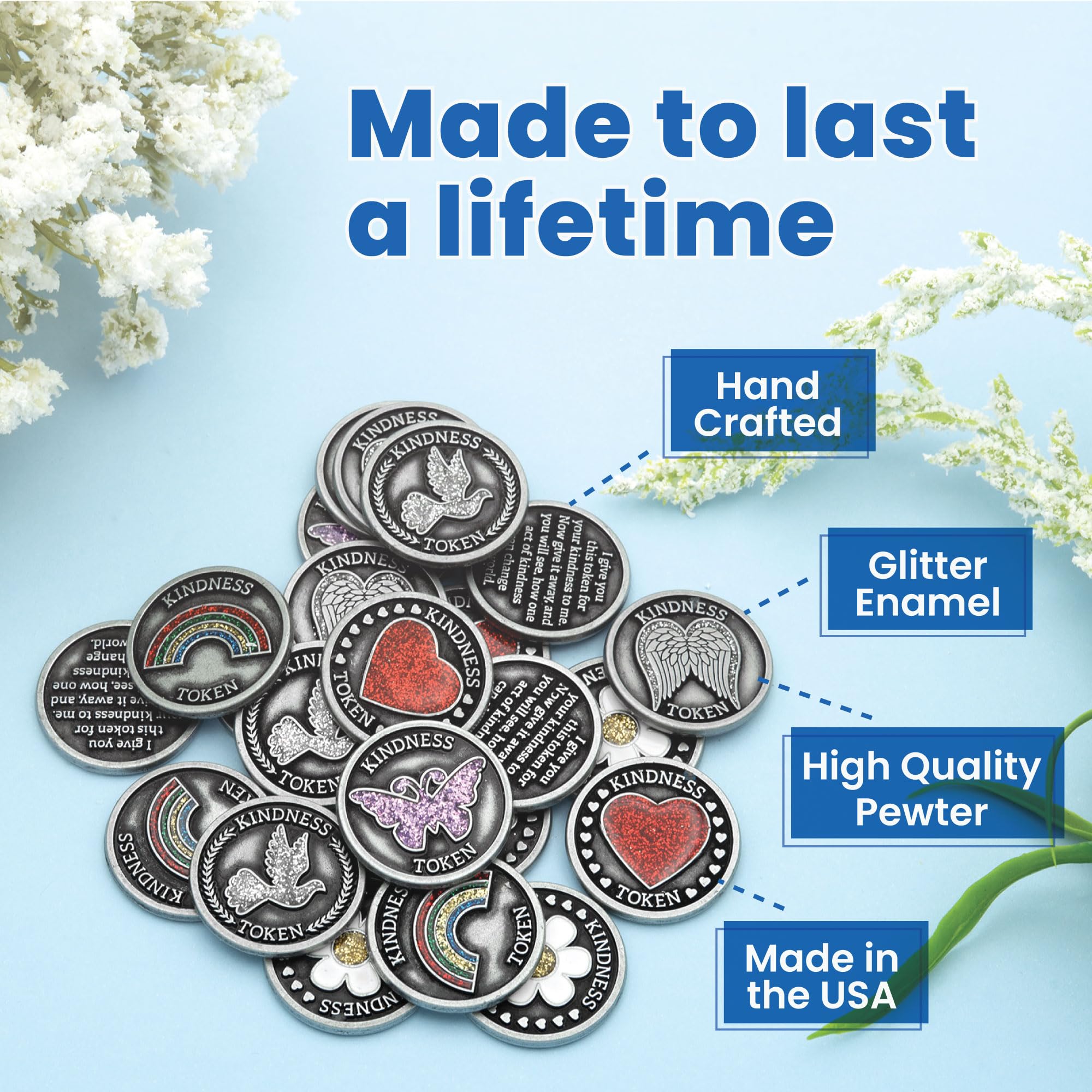 Gloria Duchin Dove Kindness Appreciation Token Coins Set of 3