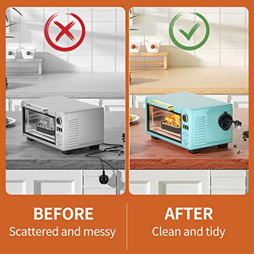WWW Cord Organizer for Appliances,4 Pack Adhesive Wrap Cord,Cord Holder Stick on Kitchen Small Appliances, for Mixer, Toaster,Coffee Maker, Air Fryer,Pressure Cooker