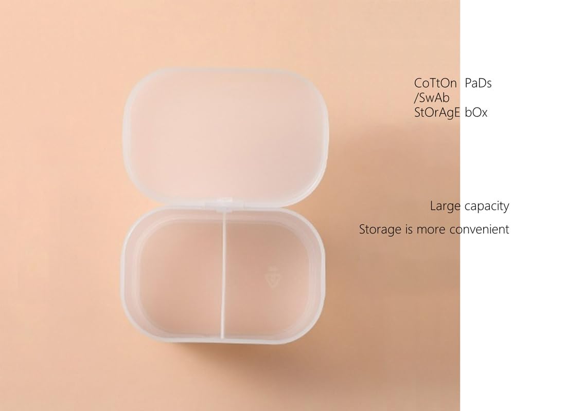 Sprigold home transparent cotton pads/swabs large capacity storage box with PP(polypropylene) material, easy to use and take,beautiful design, muti-purpose, moisture-proof and dust-proof (Home)