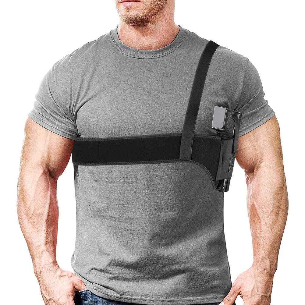 General Vertical Gun Holster Adjustable for Most Kinds of Pistols Xaegistac (Black2)