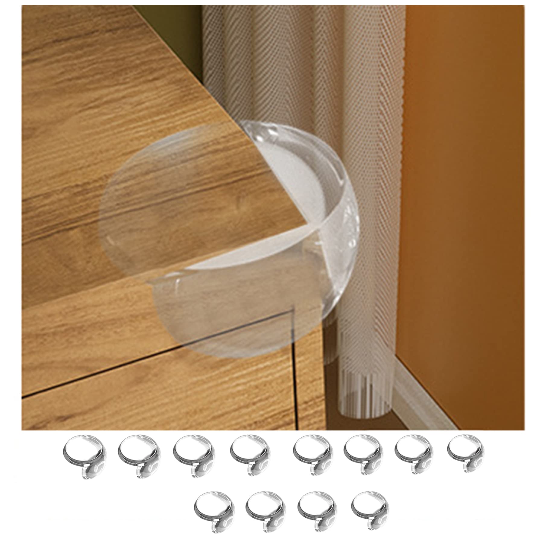 NHKRTE Corner Protector for Baby,Child Safety Protectors for Home,Baby Proofing Edge Guards Bumpers & Cushion to Cover Sharp Furniture,Coffee Table,Fireplace,Glass Table,Clear &Transparent(12 Pack)