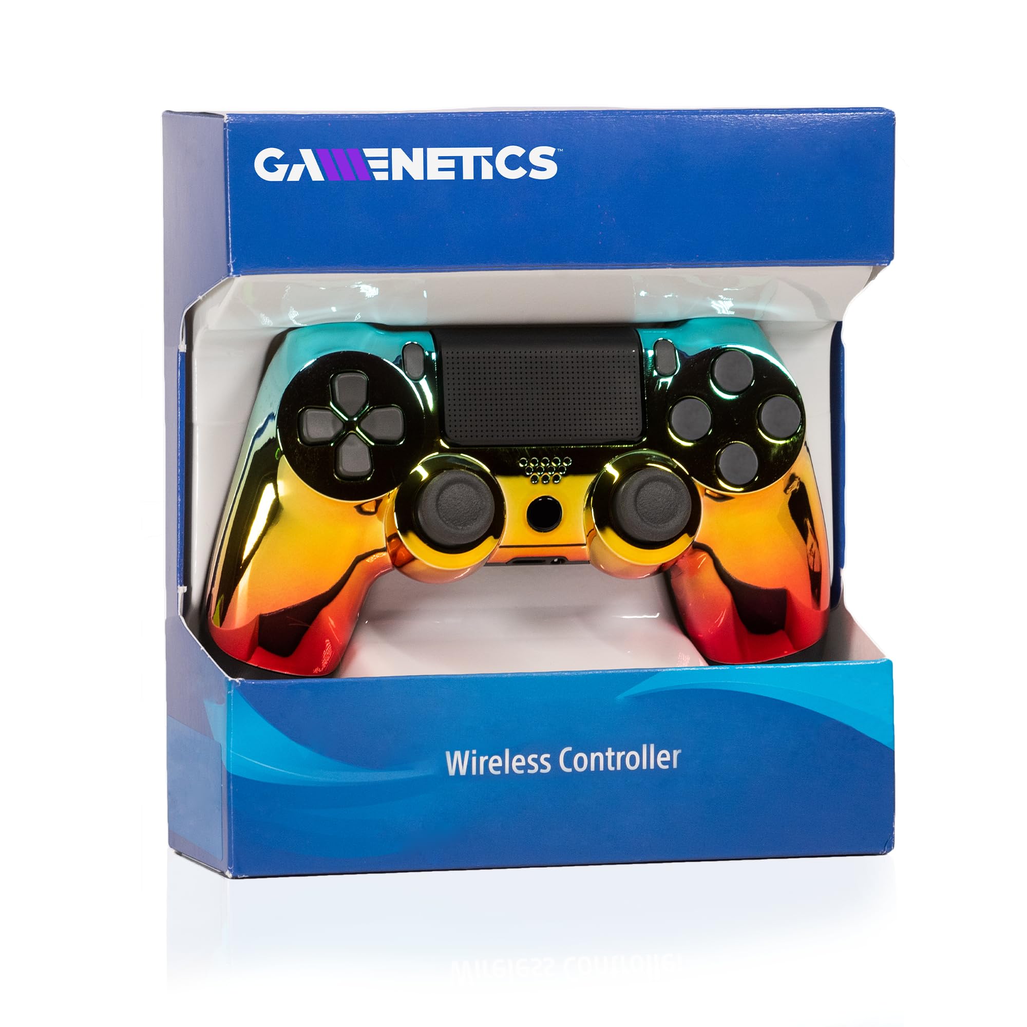 Gamenetics Compatible with Custom Green Yellow Red Soft Touch Official Wireless Bluetooth Gamepad Controller PS4