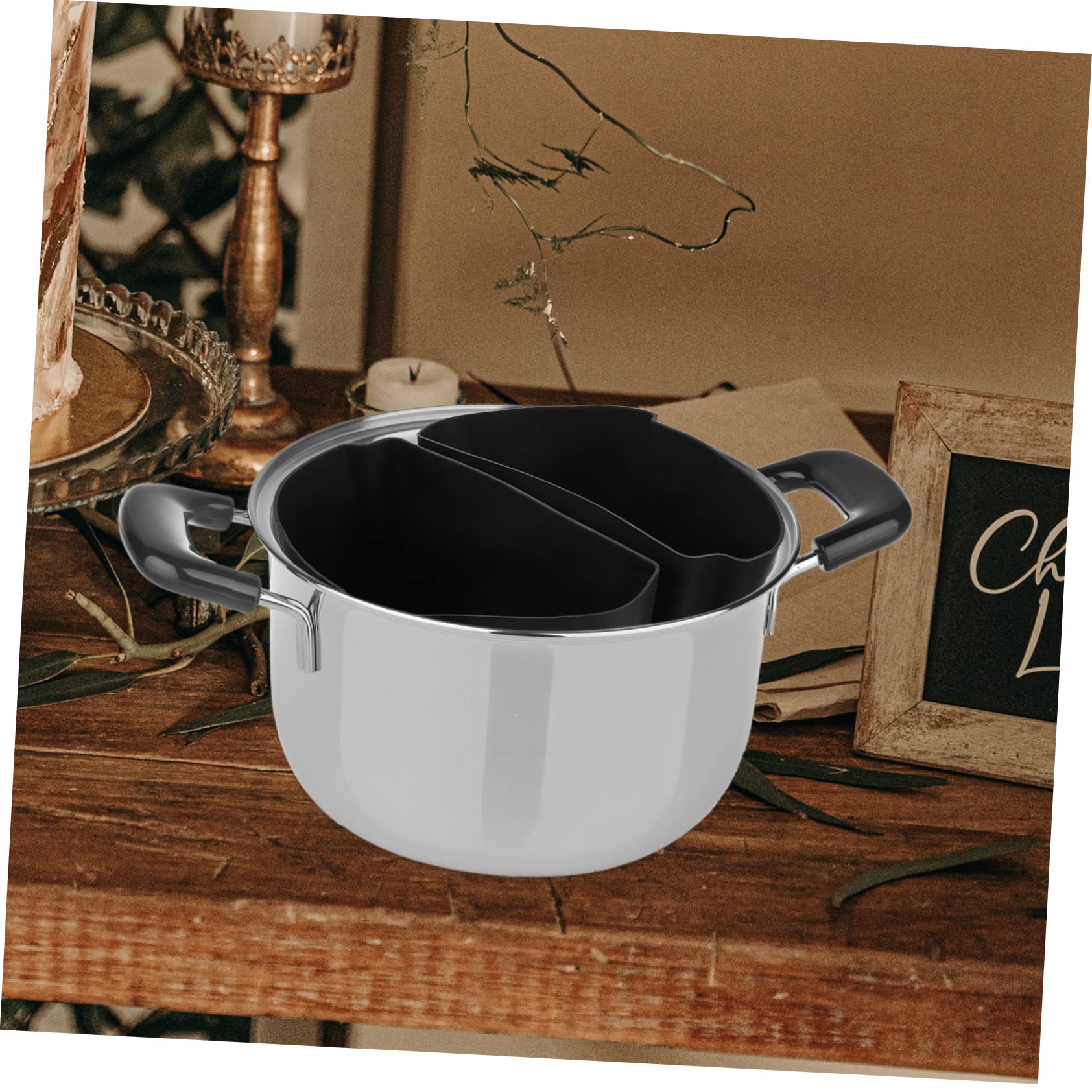 FUOYLOO 1 set Insert non-slip Partition plate plug-in Partition insert Multipurpose black rice cooker silicone cookware lining cooker divider Multifunction kitchen slow cooker divider