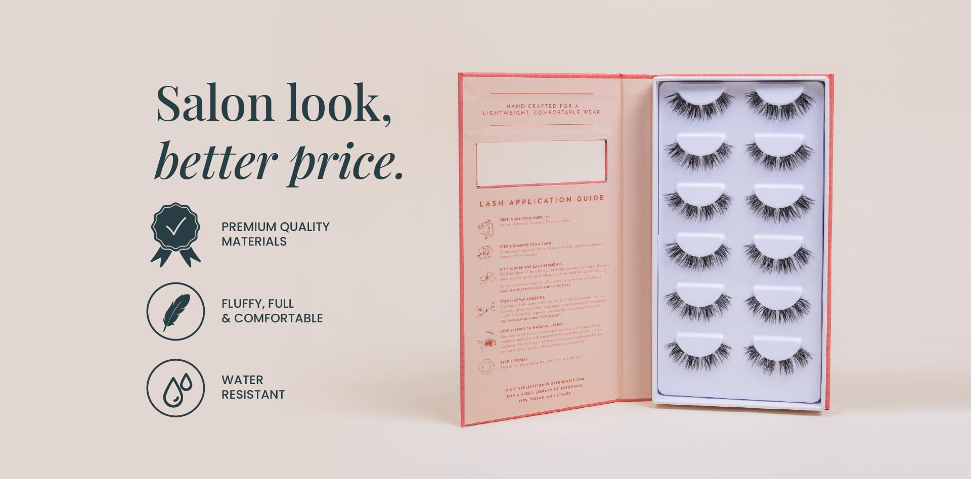FlutterHabit The Sweetheart Curly Lashes, DIY lash Extensions, Fluffy Lash Clusters for Women, Salon Quality At Home Eyelashes Extension Kit, Natural False Lashes, 6 Lash Sets, No Lash Glue Included