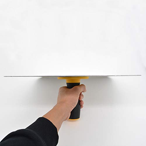 LKEREJOL Aluminium Plaster Mortar Board with Handle, Aluminium Plastering Hawk with Soft Grip Handle, Plaster Mortar Board Holder Finishing Plastering Tool for Cement, Mortar, Drywall (11.8"x11.8")