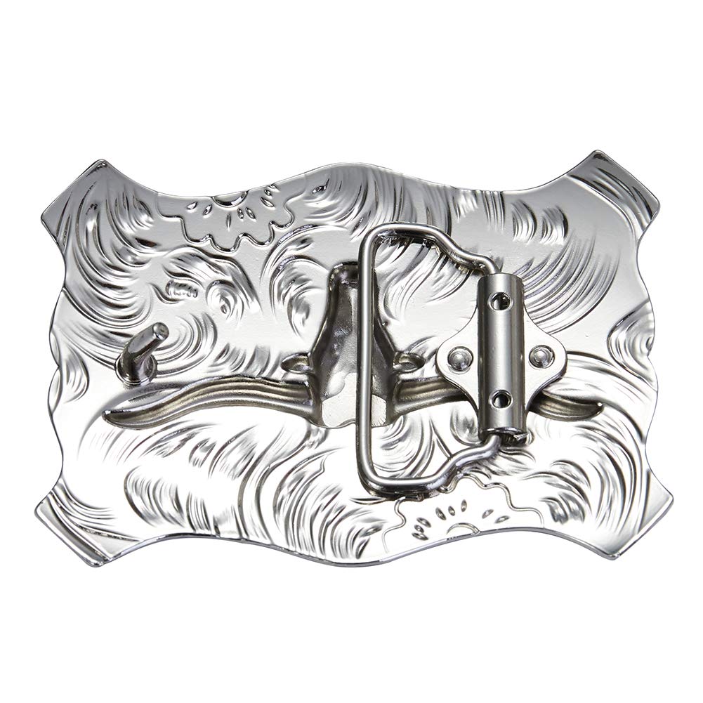 HUABOLA CALYN Longhorn bull Belt Buckle for Men- Western Rodeo Texas Cowboy Large Belt Buckles