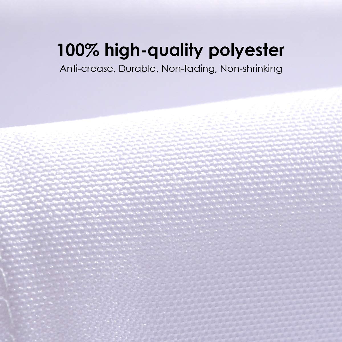 FURNLIK 132 inch Round Tablecloth White Table Cloth Polyester Wrinkle Resistant, Stain Resistant Tablecloths for Banquet Party Dining Buffet and Vendor
