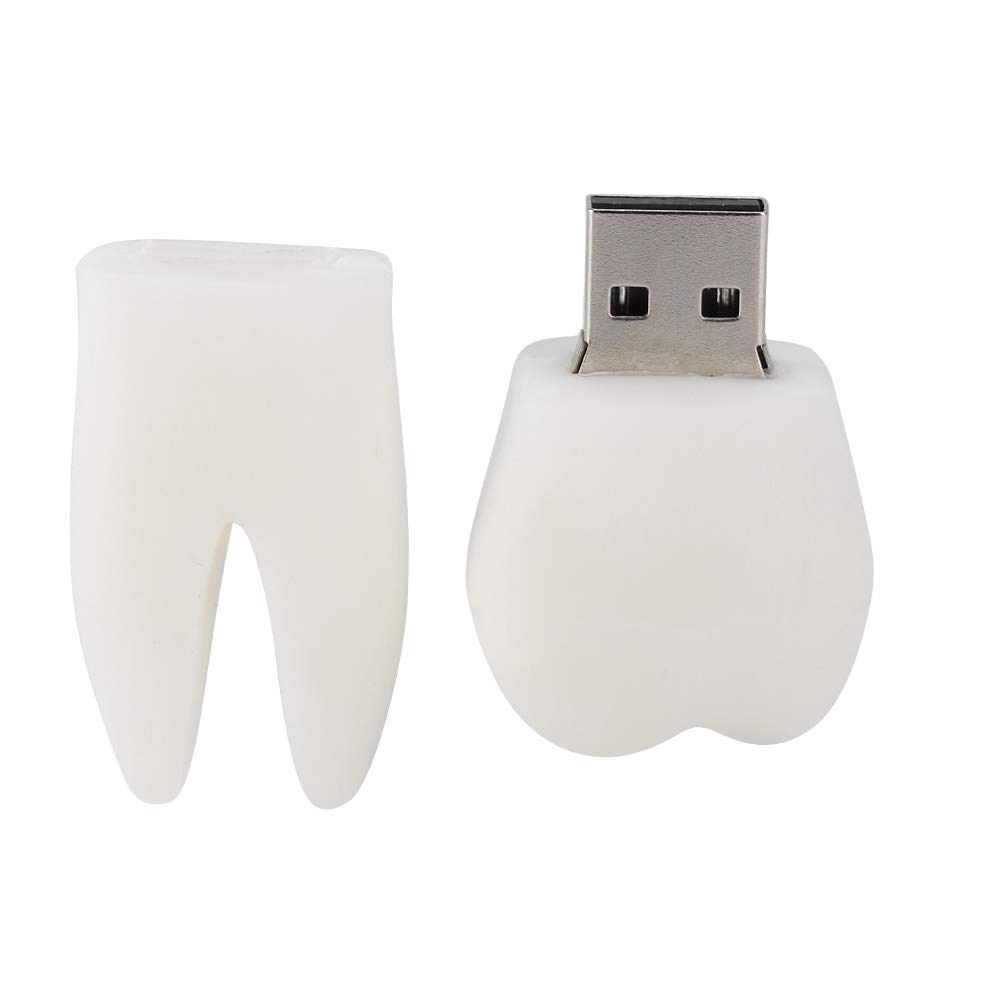 Furnoor Tooth Shape USB Storage, Tooth Shape Flash Drives Storage USB 2.0 Interface U Disk Memory Stick 16G Drive Storage