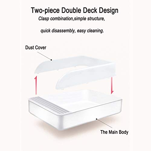 Tfwadmx Pet Small Rabbit Litter Box Toilet, Bunny Rectangle Potty Trainer, Corner Litter Box Pet Pan for Small Animal/Rabbit/Guinea Pig/galesaur/Ferret,etc