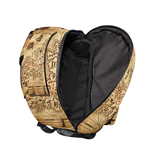 senya Pirate Treasure Map School Backpack Travel Rucksack Book Bag Laptop Backpack