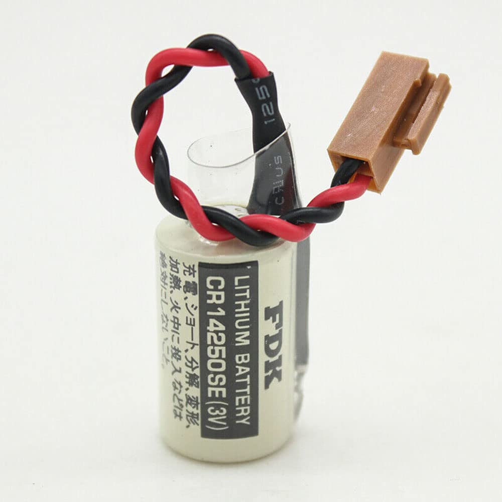 KANGLEUS (Packs for Your Choice) 4pcs Replacement for FDK CR14250SE 3V 1/2AA PLC Battery for 1747-BA Backup Power Supply with Brownk Plug (4-Pack)