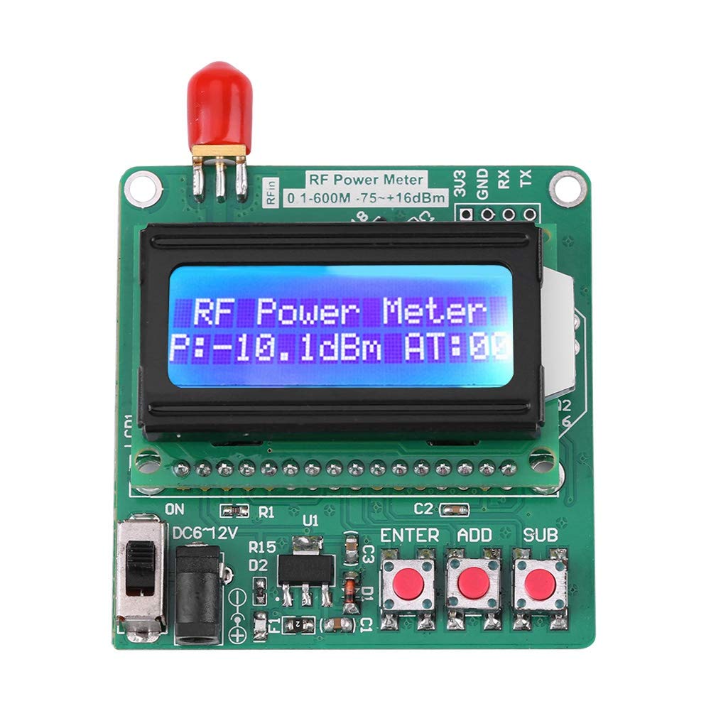 Power Meter, Logarithmic Detector 1 to 600MHz Board Demodulator Module RF Measurement Digital -75 to 16 dBm High Speed Calibration for Factory for Home