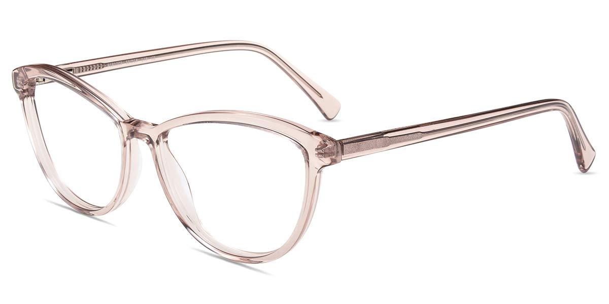 Firmoo Cat Eye Blue Light Blocking Glasses Computer Glasses Women, Anti Glare Anti Eyestrain Headache Computer Glasses for Digital Screens(Pink Clear Frame)