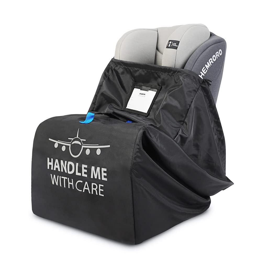 KYHDIYA Stroller Travel Bag for Airplane Durable Gate Check Bag Air Travel Backpack with Shoulder Straps Foldable Stroller Cover for Infant Carriers,Stroller & Booster,Car Seats,Blue