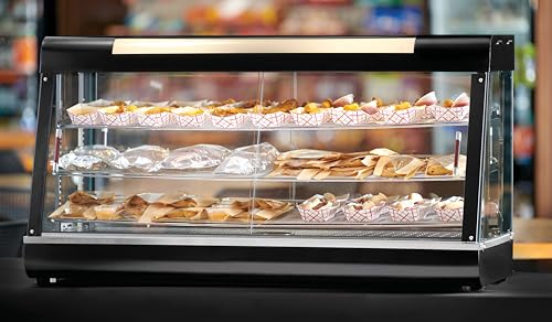 Kratos 30Y-017 48" Hot Food 3 Shelf Display Case and Merchandiser with Sliding Doors - 120V, 1200W