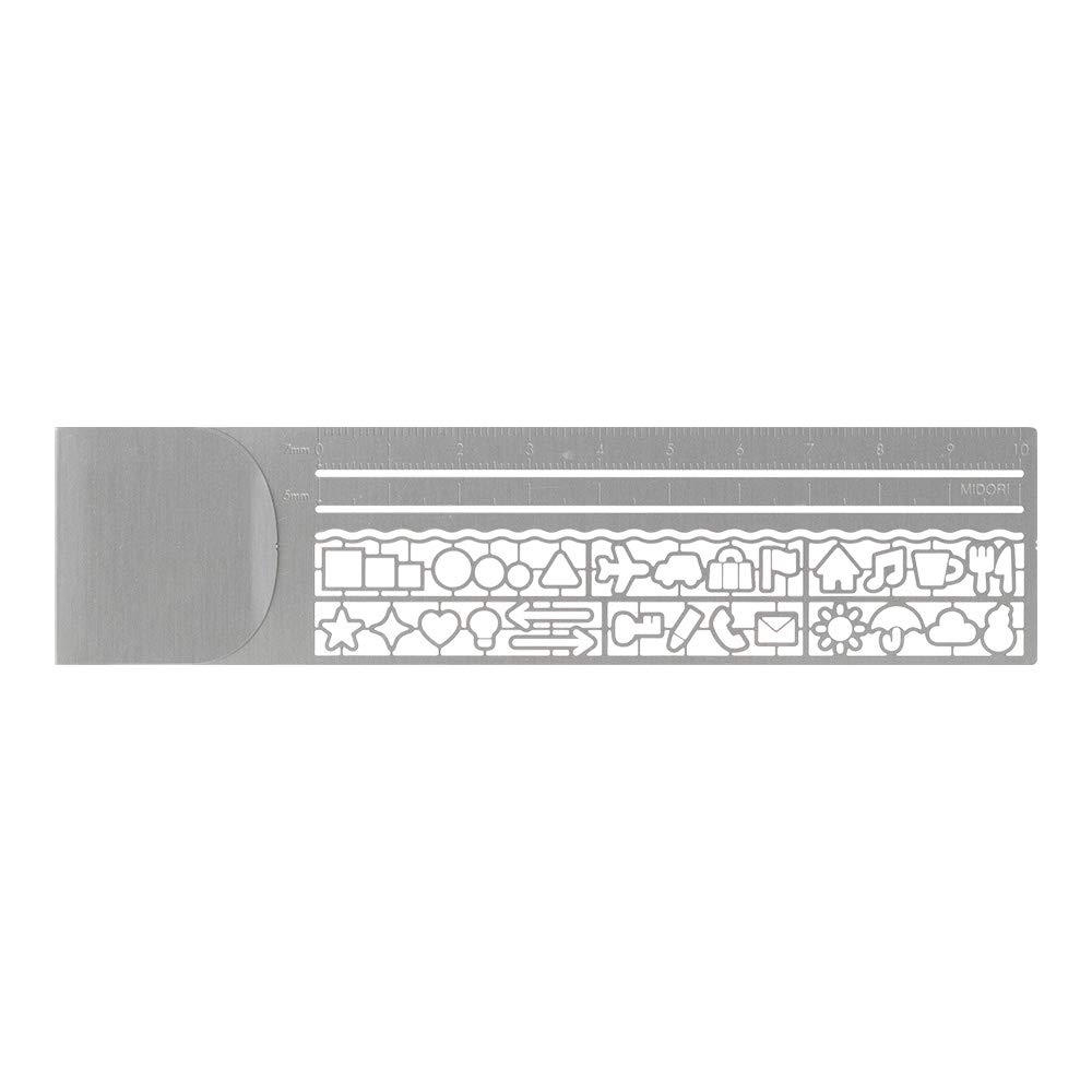 Midori 42229006 Ruler, Clip Ruler, Silver