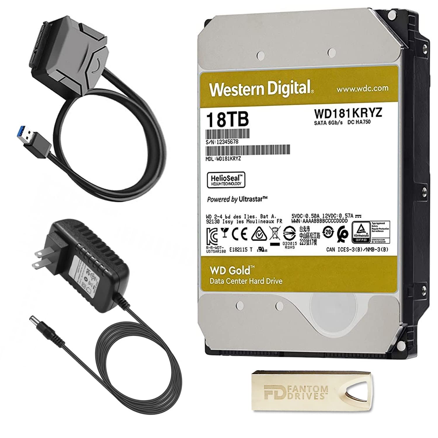 Fantom Drives WD 2TB SSD Upgrade Kit - Includes 2TB Western Digital Blue SSD, 2.5", Enclosure, and Drive Cloner Software in USB Drive (W2000SSDKIT)