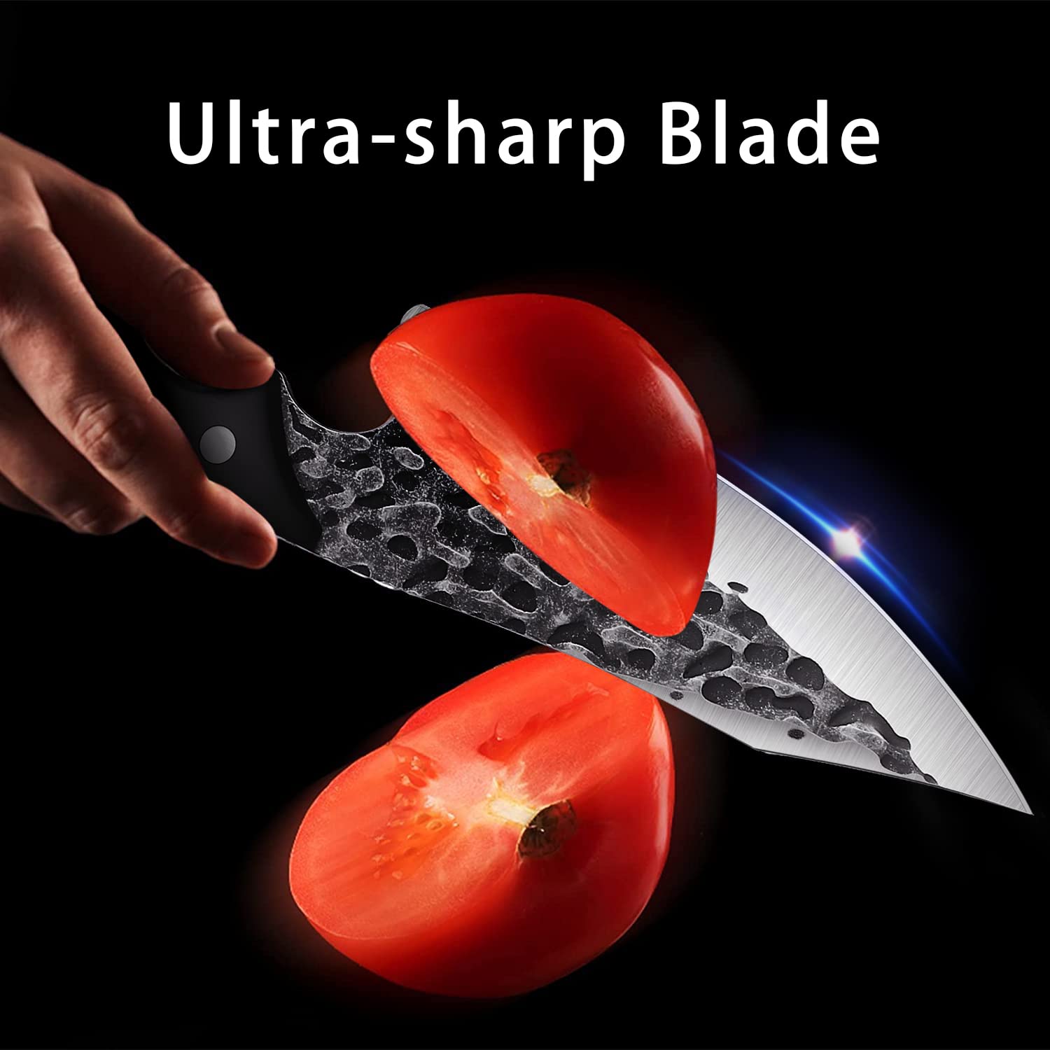 Huusk Boning Knife Bundle with Forged in Fire Viking knife Outdoor Kitchen Cooking Camping BBQ