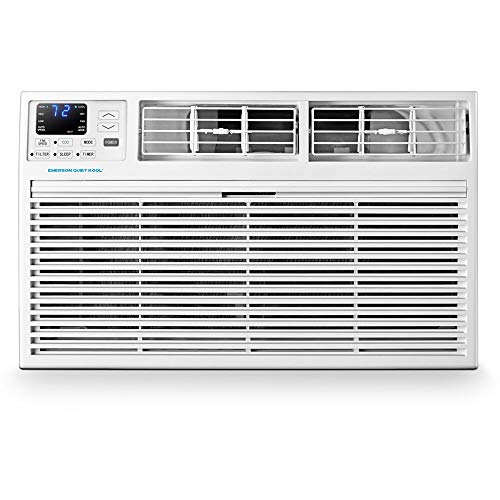 Emerson Quiet Kool 14,000 BTU 230V 4 in 1 Through-the-Wall Air Conditioner, Heater, Dehumidifier, and Fan, For Rooms up to 700 Sq. Ft., with Remote Control and 24H Timer
