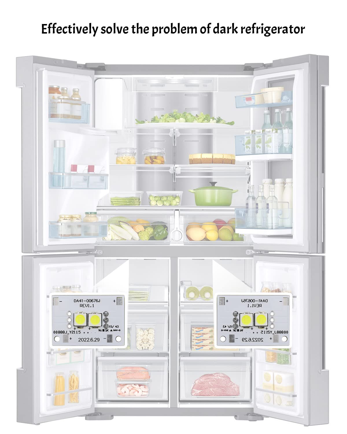 EMIHO DA41-00676J Refrigerator LED Light Compatible with Samsung Refrigerator AP6000168 PS11732779 EAP11732779